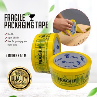 Fragile Packaging Tape 2inch x 50meters (RED and YELLOW) | Shopee ...