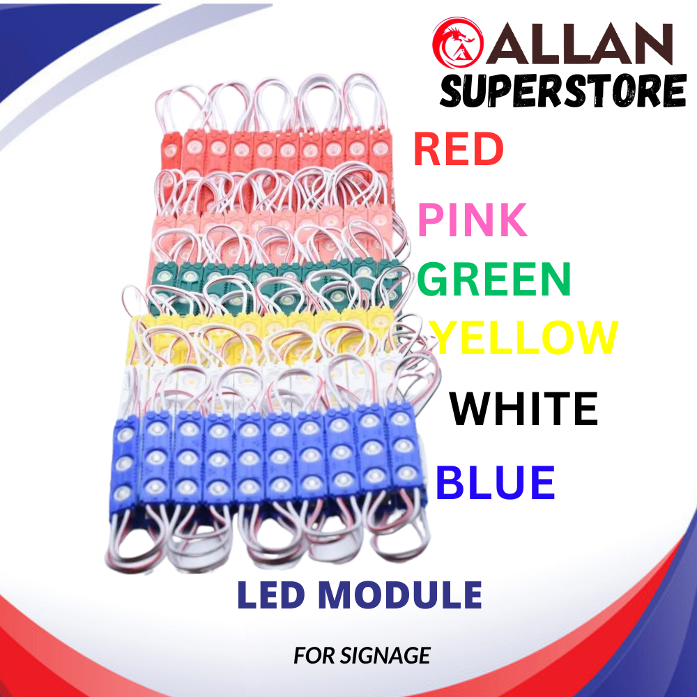 Allan Superstore 12v 3led Red Blue Yellow White Green Pink Color per ...