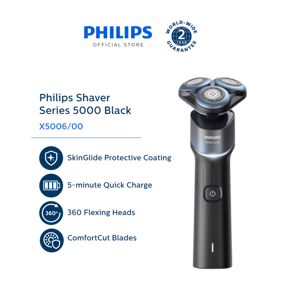 Philips Shaver Series 5000 Black X5006/00 with SkinProtect Technology ...