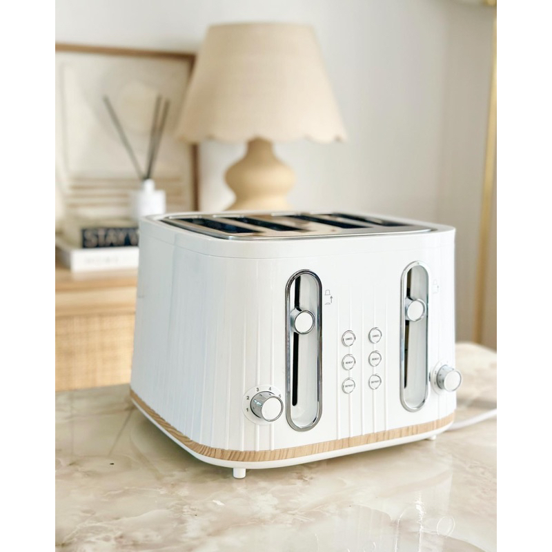 4 Slice White w/Wood Look Toaster | Shopee Philippines