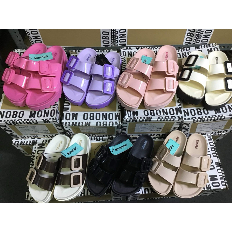 Monobo Platform Sandals Super Jello 2 Straps Made in Thailand | Shopee ...