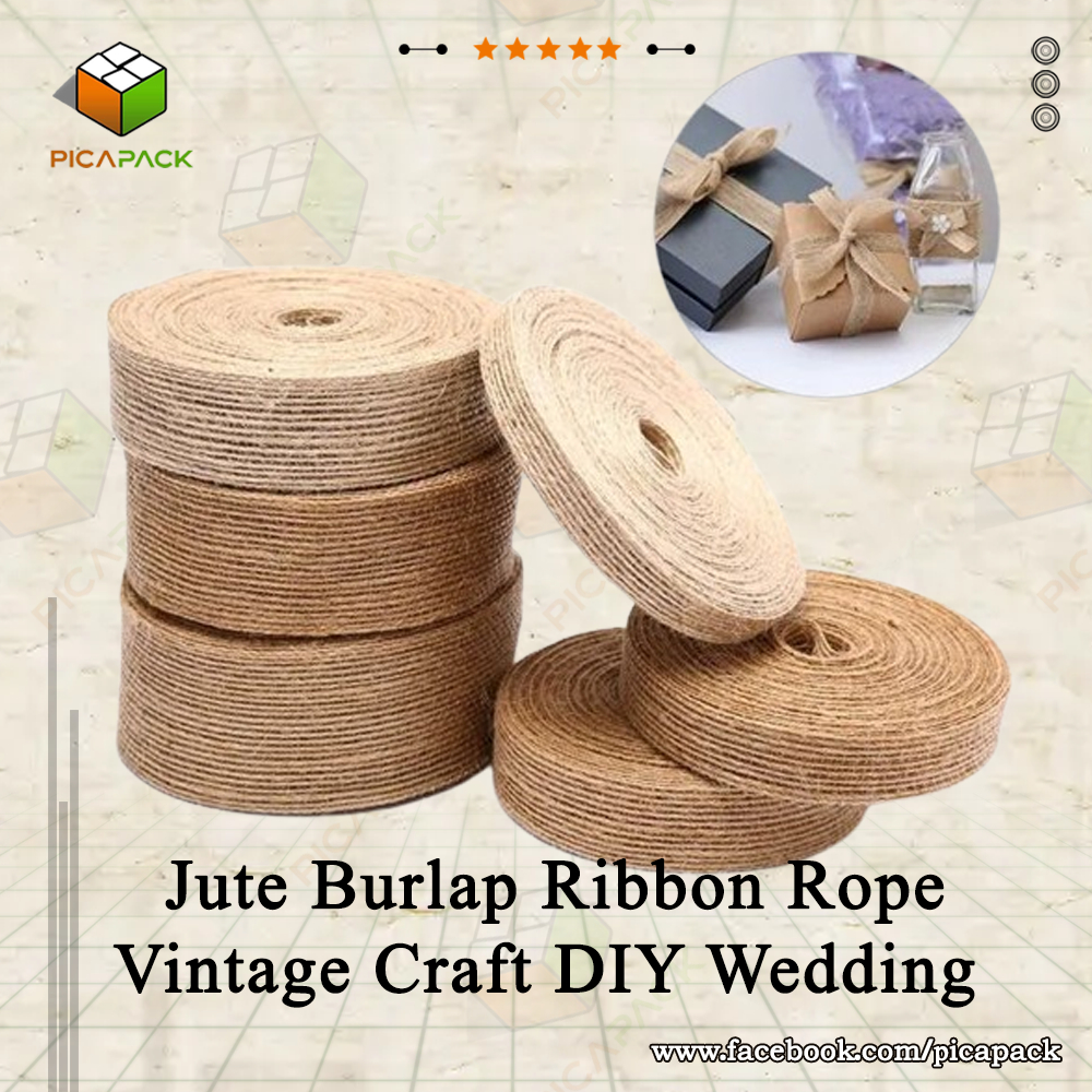 1 Roll Jute Burlap Ribbon Rope Vintage Craft DIY Wedding Party Gift ...