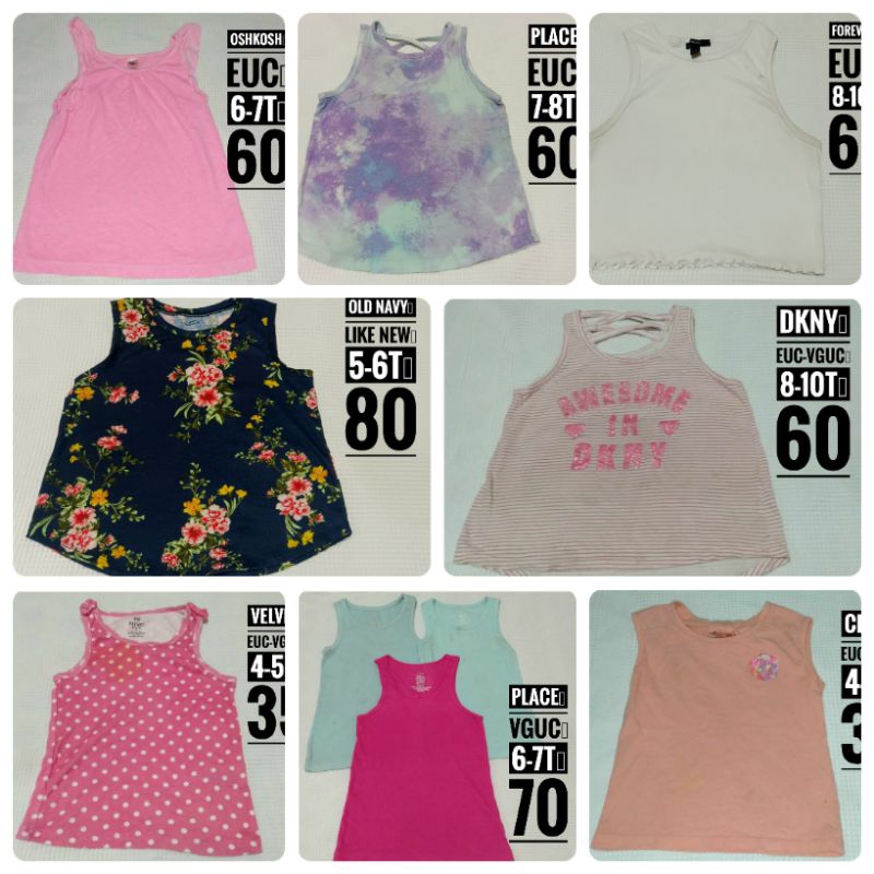 Sleeveless Tops for Kids (PRELOVED) | Shopee Philippines