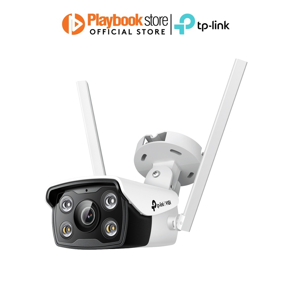 TP-Link VIGI C340-W 4MP Outdoor Full-Color Night Vision 2-Way Audio Wi ...