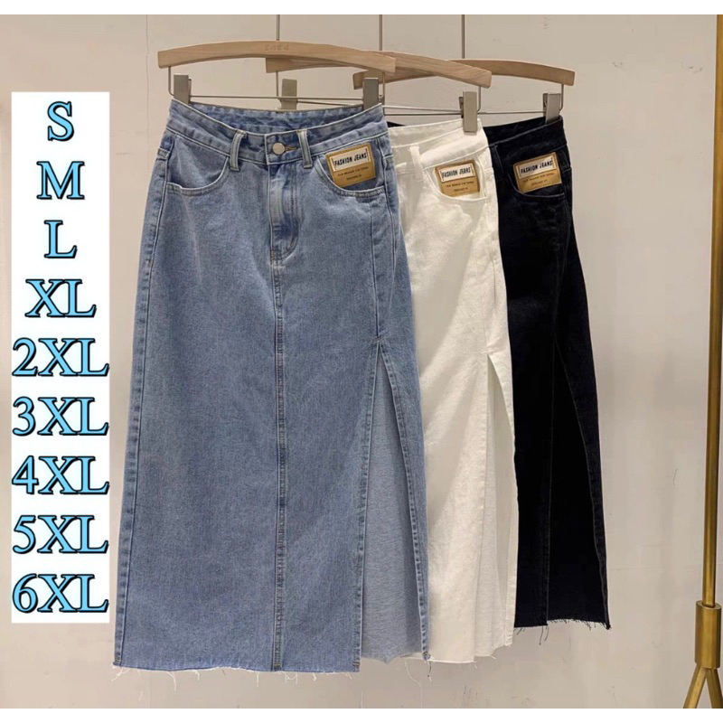 High waist sexy long Skirt Denim for women retro Vintage Wash Maong ...