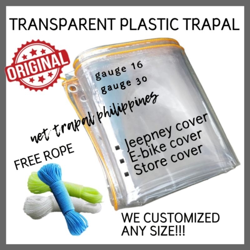 (2ft x 3ft)(2ft x 4ft) GAUGE 16 TRANSPARENT PLASTIC TRAPAL THICK ...