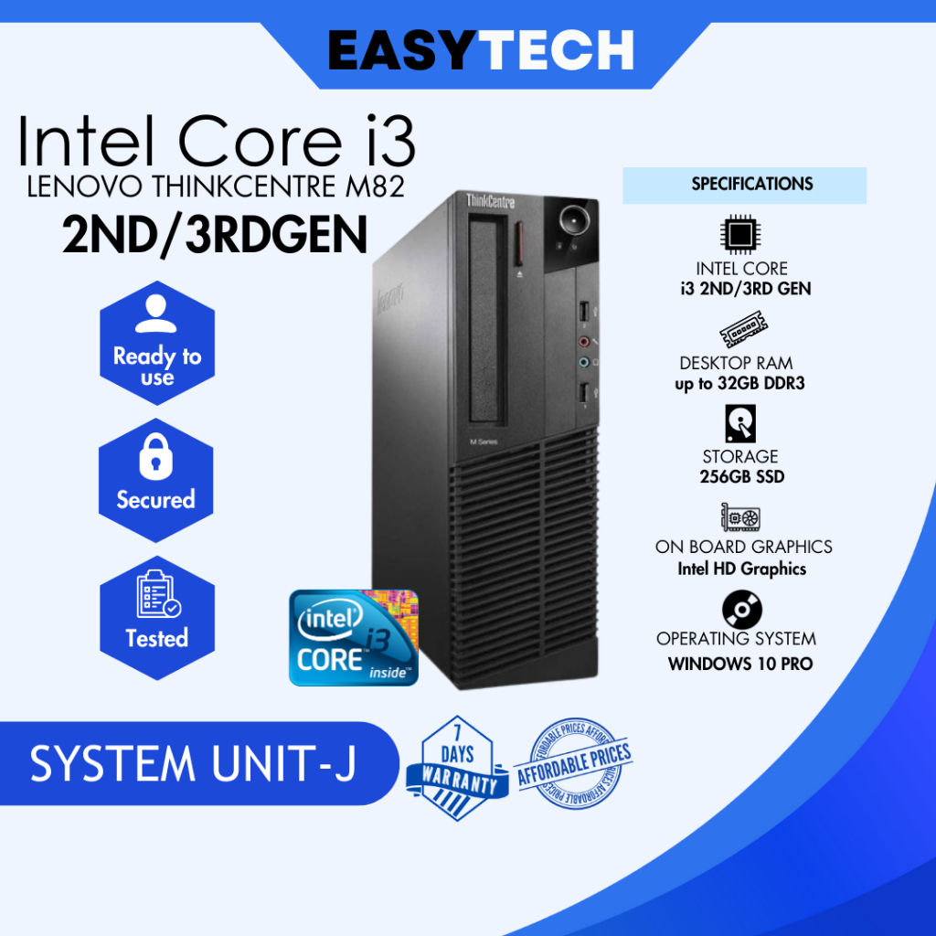 EASYTECH | CPU-C04 Intel Core i3 2nd/3rd Gen 32GB RAM DDR3/ 1GB ...