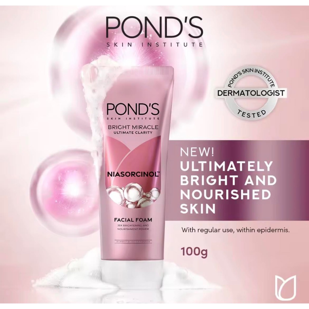 Ponds Bright Miracle Ultimate Clarity Niasorcinol Facial Foam 100g Shopee Philippines