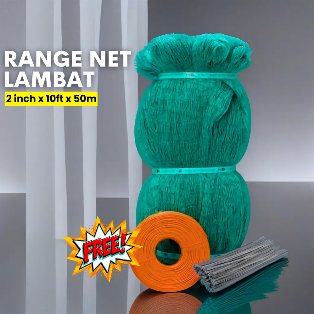Turbolux Range Net 2 inch x 10ft x 50m with FREE 200 Meters Rope and ...
