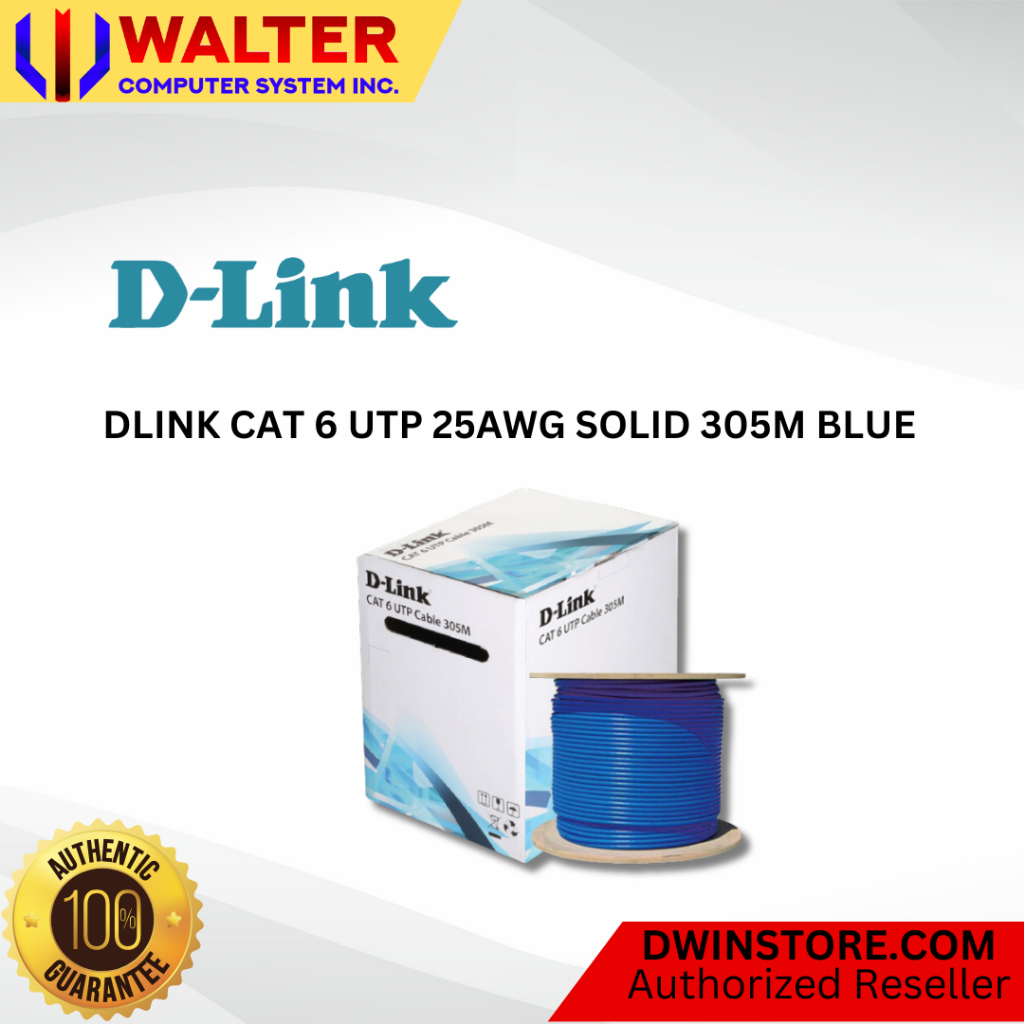 DLINK CAT 6 UTP 25AWG SOLID 305M BLUE | Shopee Philippines