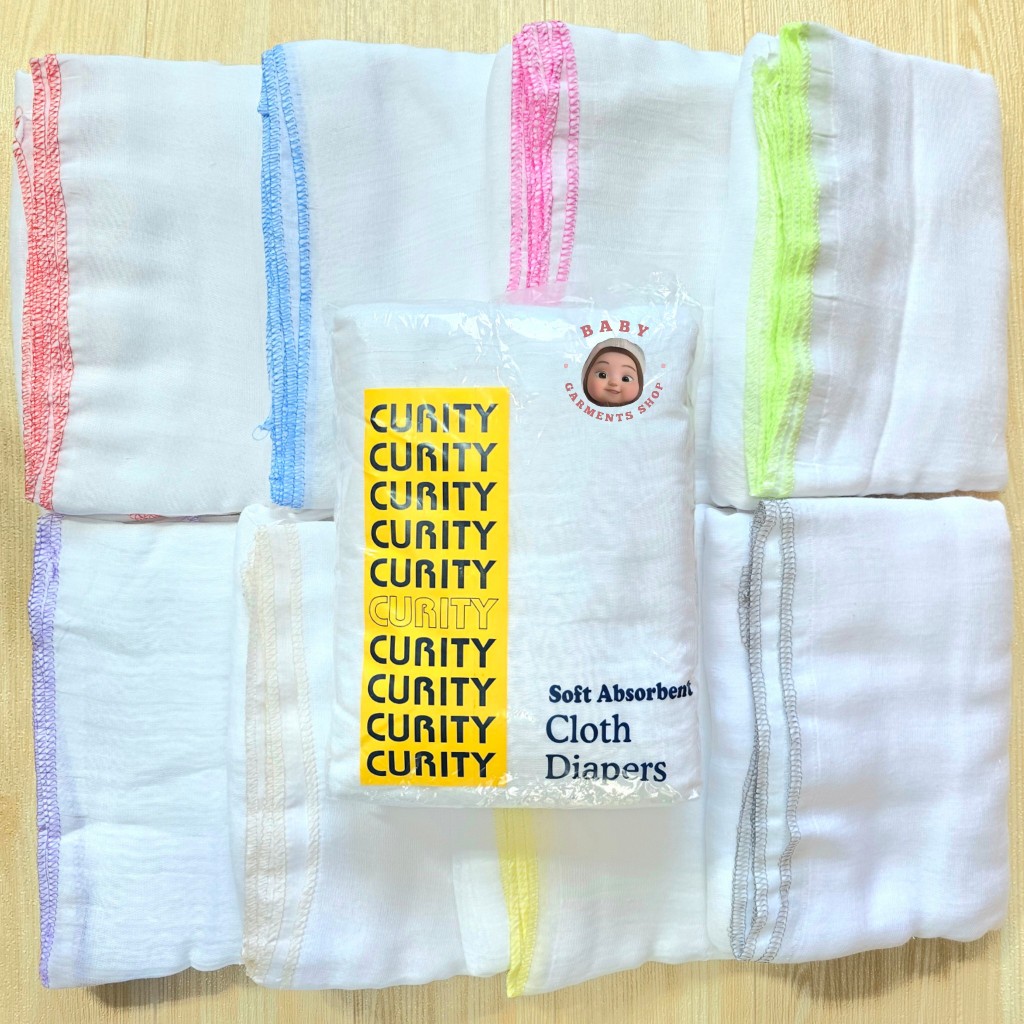 1Dozen Curity Gauze Lampin Cloth Diaper For Newborn Baby | Shopee ...
