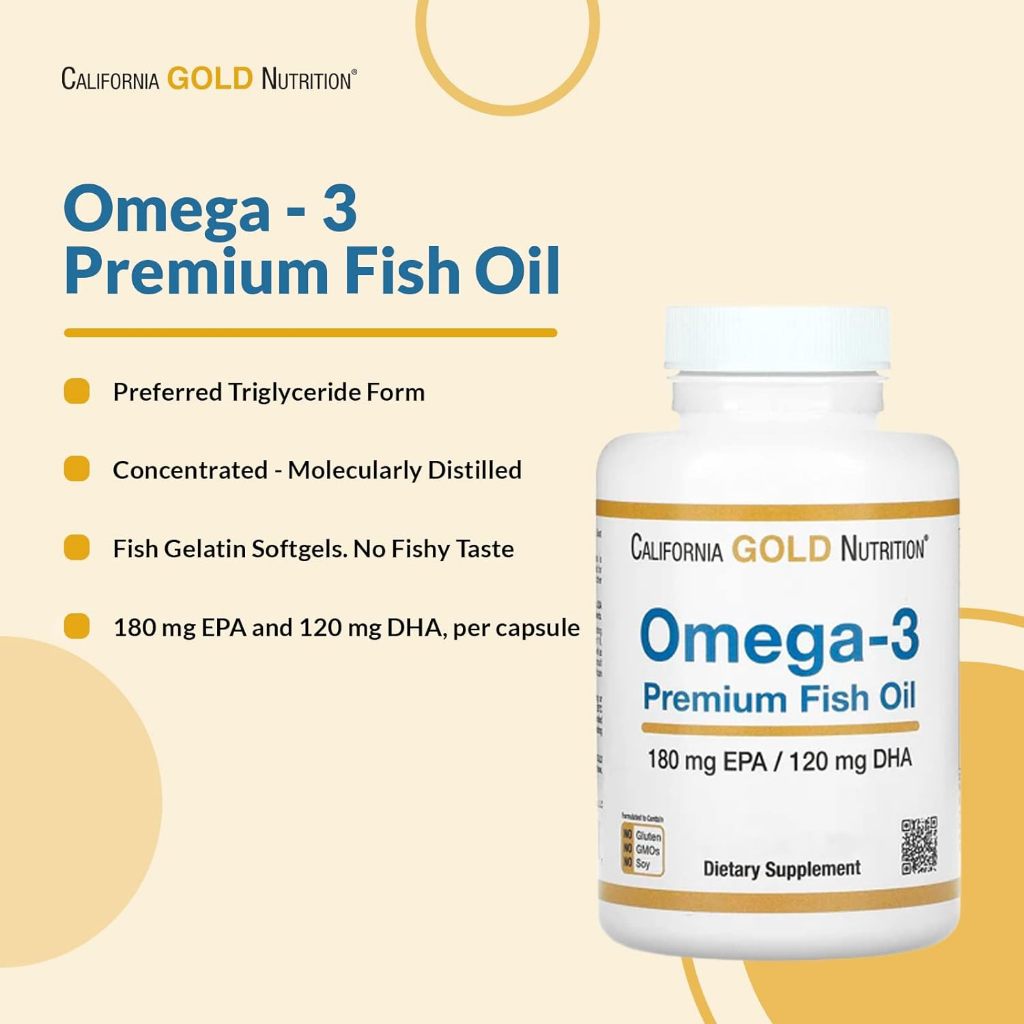 Original California Gold Nutrition, Omega-3 Premium Fish Oil, 100 Fish Gelatin Softgels | Shopee ...