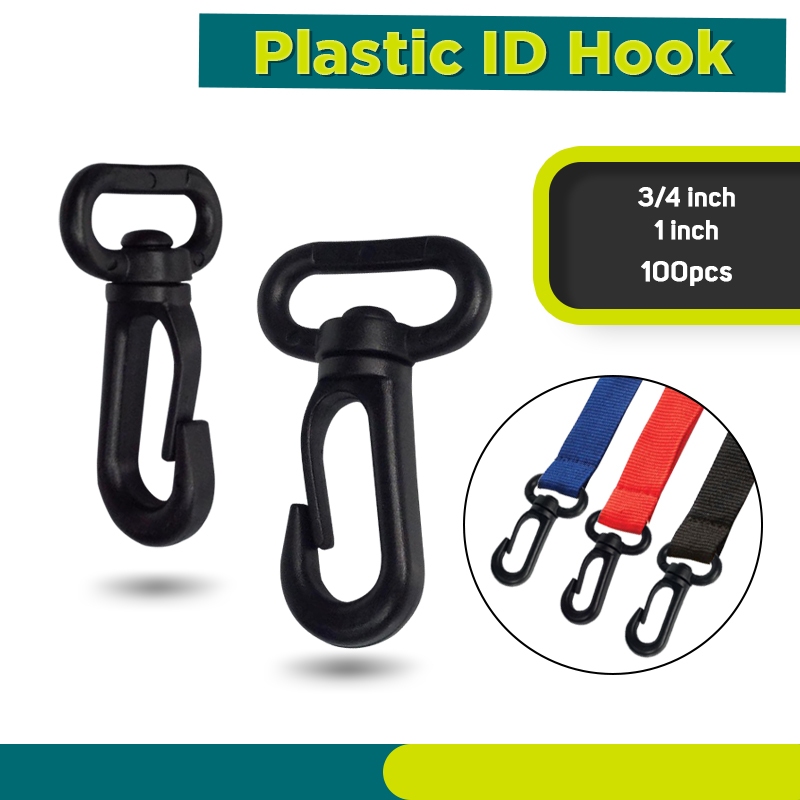 ID LACE ACCESORIES BLACK PLASTIC HOOK 1 INCH AND 3/4 INCH'' (100PCS ...