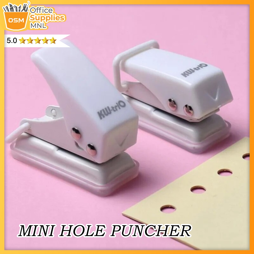 KW-TRIO 6mm Mini Hole Puncher Ticket Puncher Circle Metal Single Hand ...