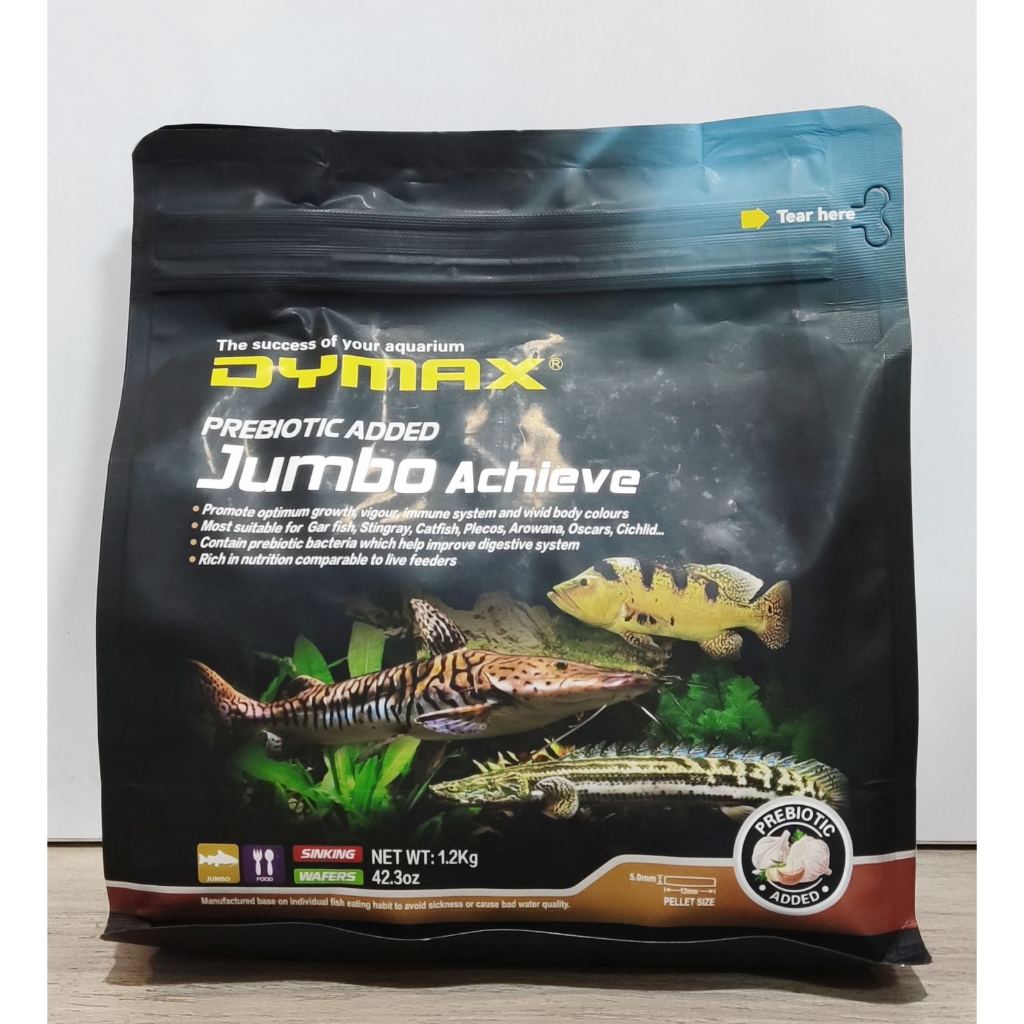 Dymax Jumbo Achieve Sinking Wafers Fish Food Prebiotic Added 1.2kg ...