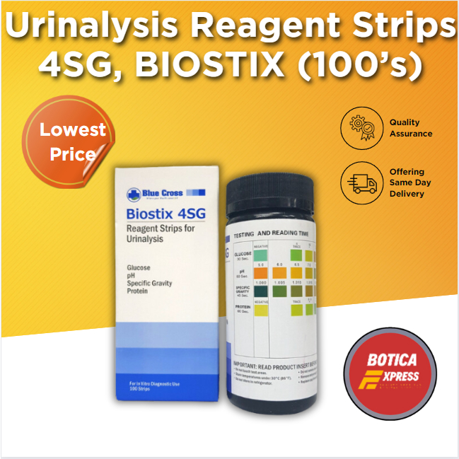 Urinalysis Reagent Strips 4SG, BIOSTIX (100’s) | Shopee Philippines