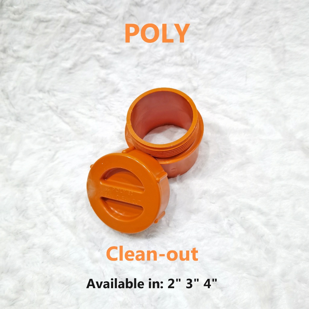 POLY PVC Orange Sanitary Clean-out 2" 3" 4" Plastic Fittings Clean Out ...