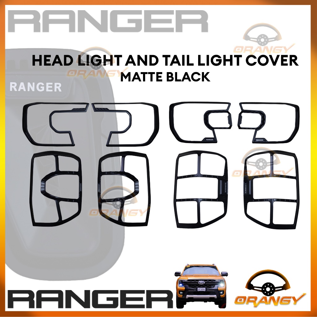 Ford Next-Gen Ranger 2023 to 2025 Headlight and Taillight Cover Matte ...