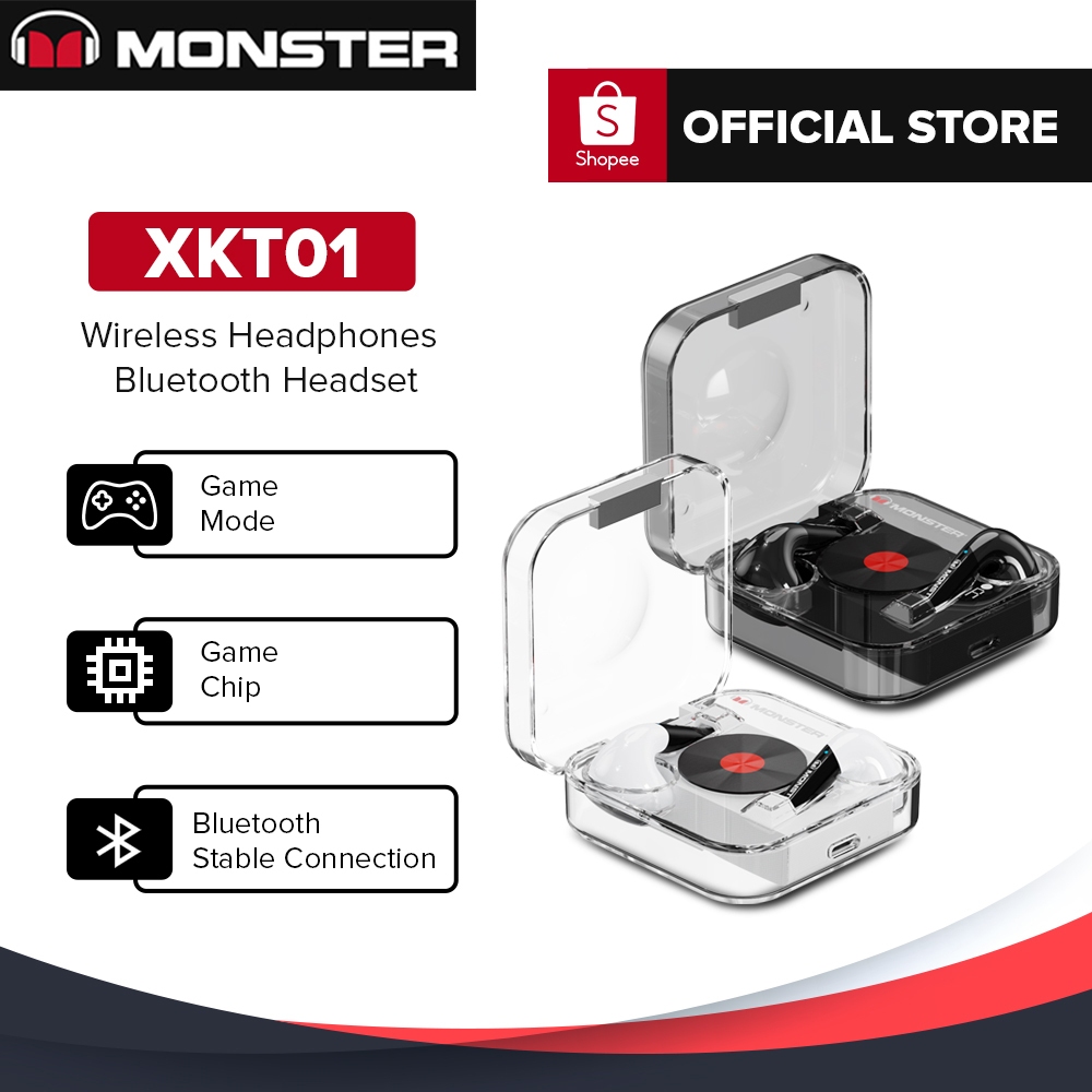 Monster XKT01 Bluetooth Gaming Earphone Surround Sound Fast Connection ...