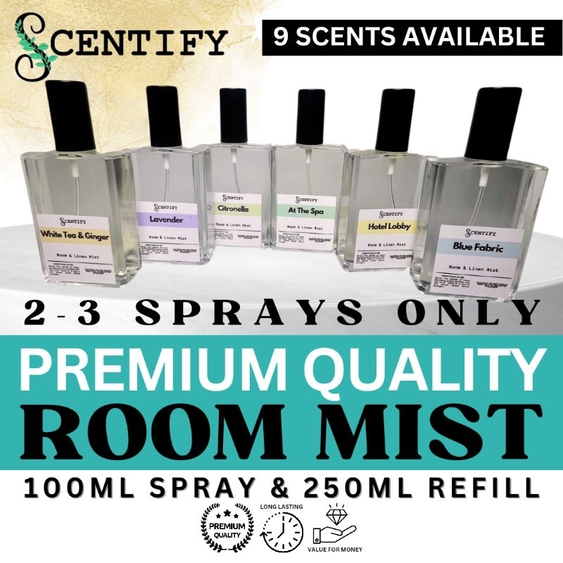 Scentify 100ml Room & Linen Mist - [HIGH OIL CONCENTRATION] Premium Quality | Shopee Philippines