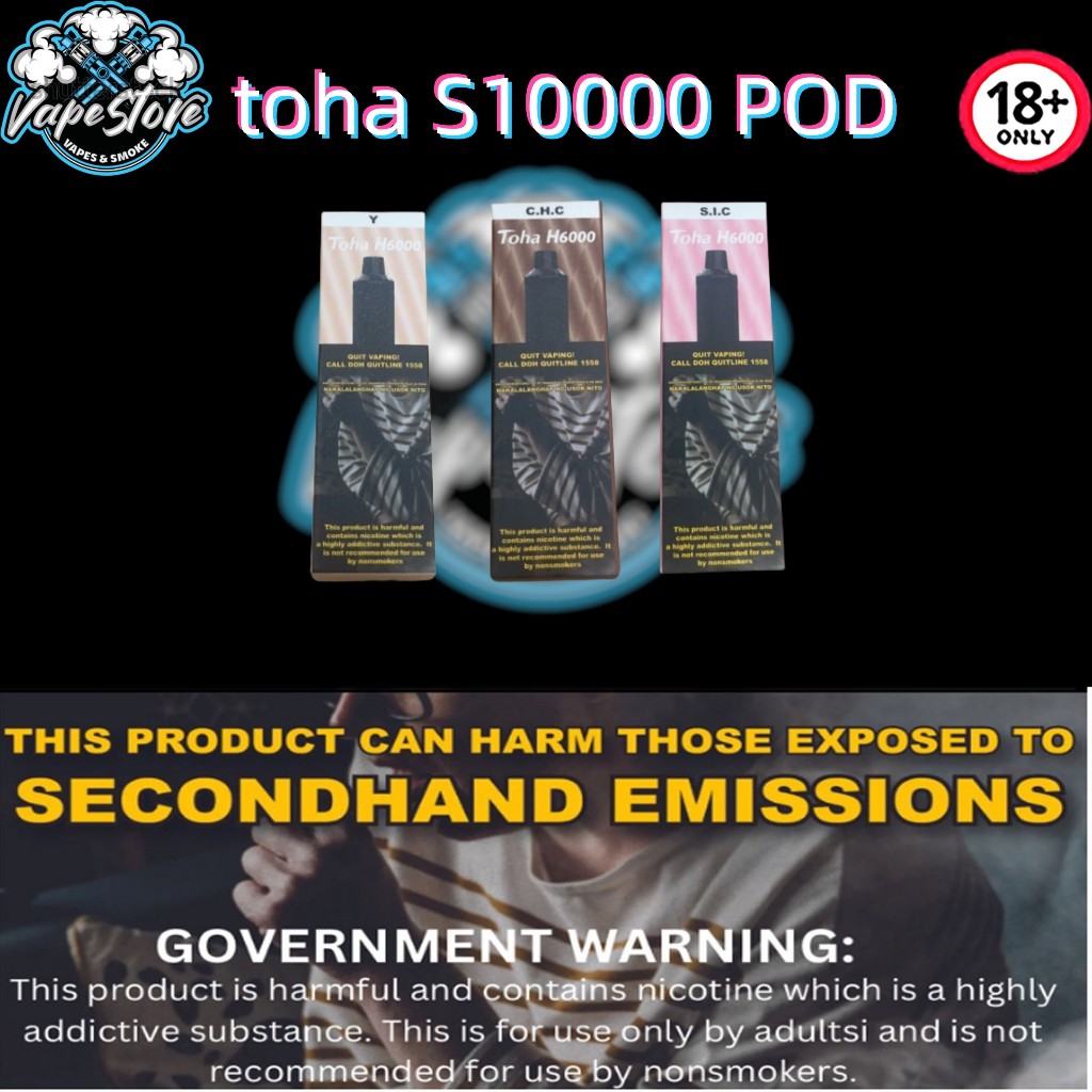 TOHA s10000 POD Disposable Electronic Cigarette Cigarette Cartridges ...