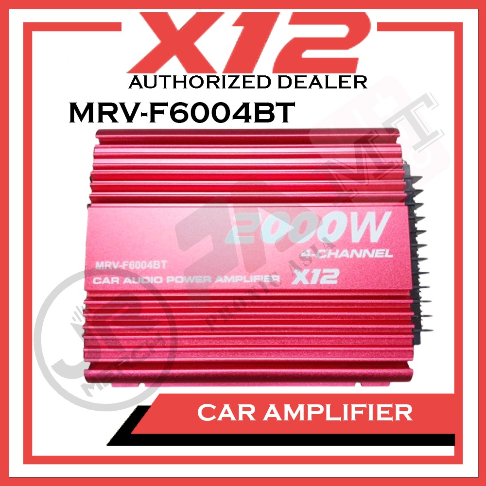 X12 (MRV-F6004BT) 2000 watts 4 Channel Car Audio Power Amplifier with Bluetooth | Shopee Philippines