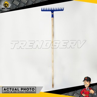 MEGA - Garden Rake 14 Tines for Gardening KALAYKAY WITH WOODEN HANDLE ...