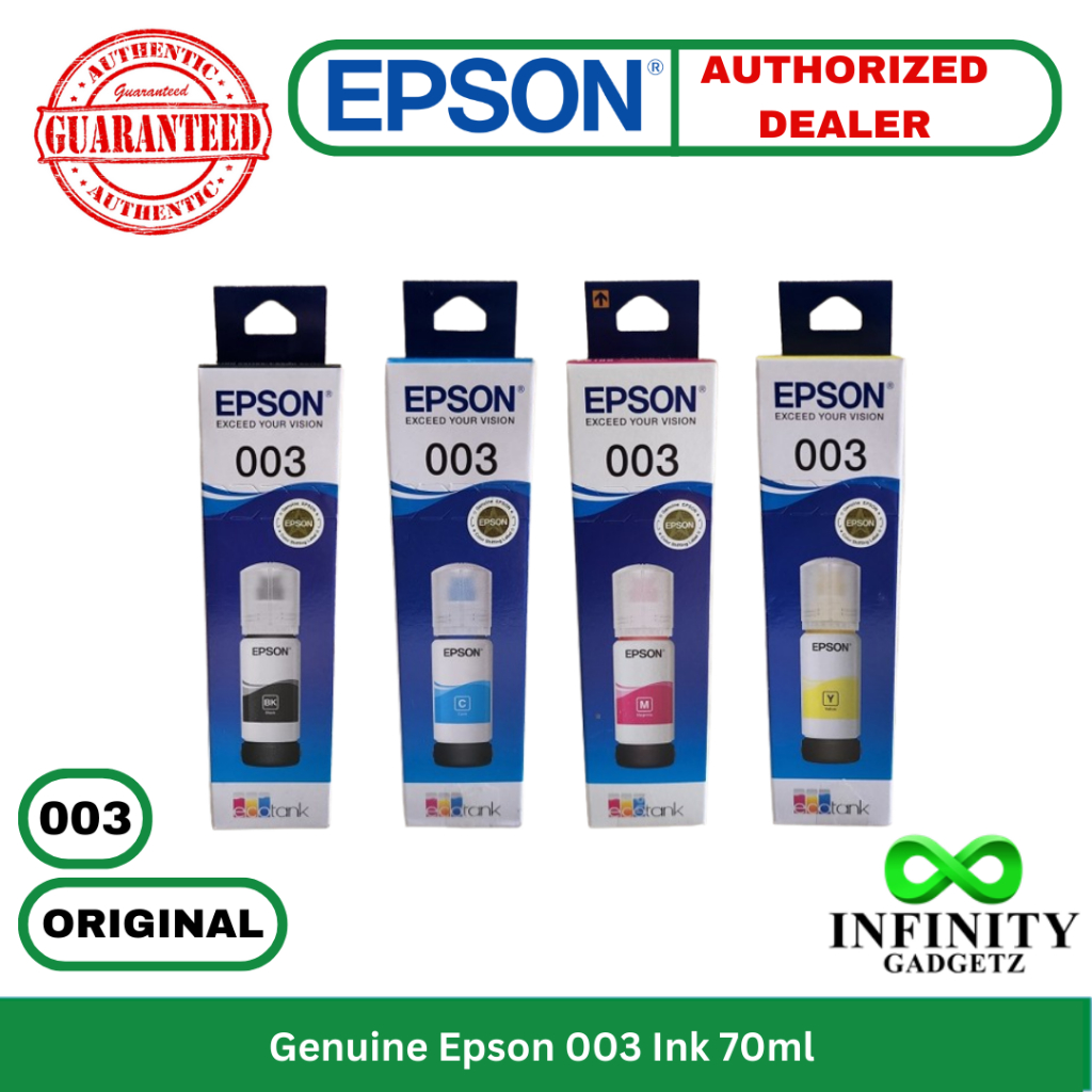 Genuine Epson 003 Ink for L1110 L1200 L3100 L3200 L5100 L5200 Series ...