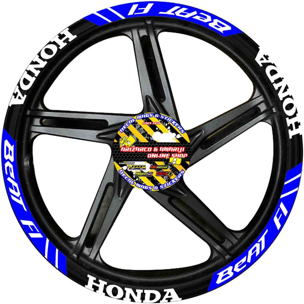 HONDA BEAT FI NEW DECAL MAG STICKER FOR BLACK MAGS PRINTED 1 SET FRONT ...