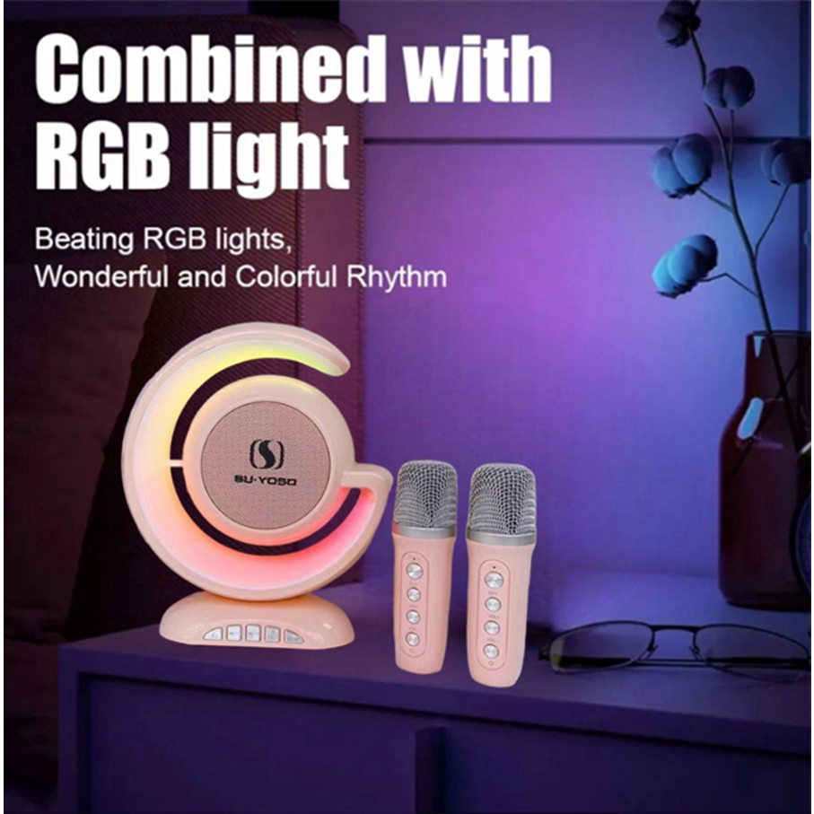 High Quality RGB Moon YS - 110 Colorful Lamp Wireless Bluetooth Speaker With 1 To 2 Microphone ...