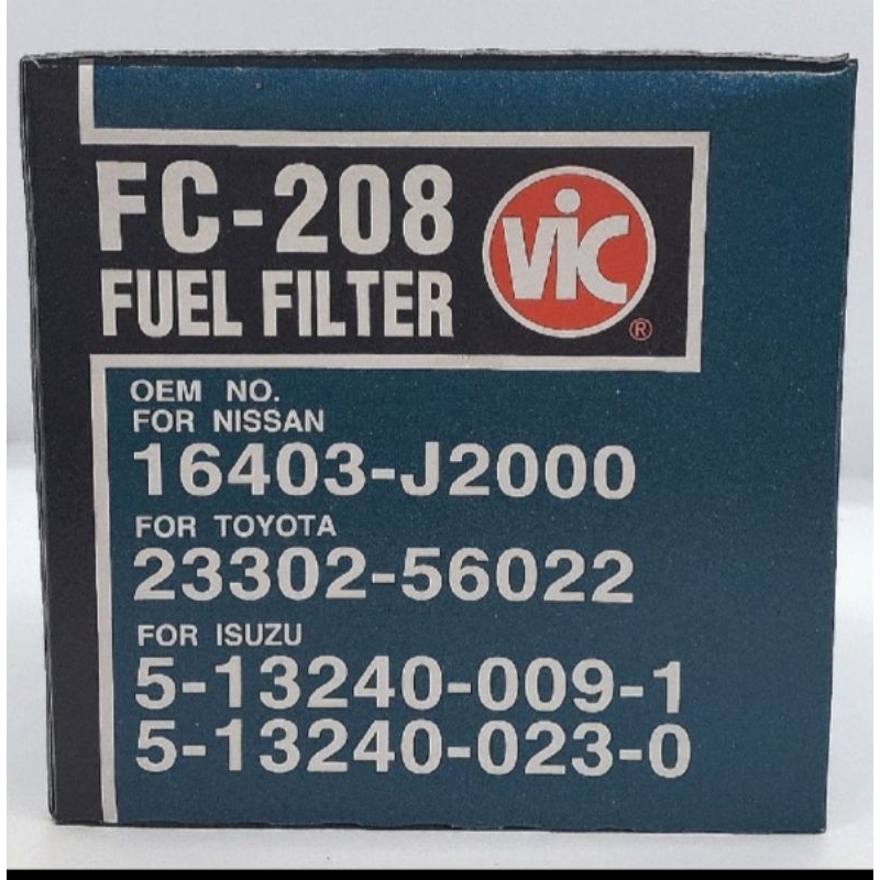 VIC FC208 FC-208 Fuel Filter Japan for Isuzu Truck | Shopee Philippines