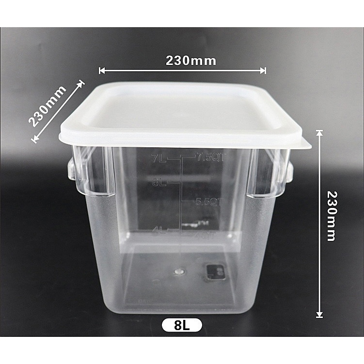 PC Square Storage Container sealed snack food transparent sealed ...