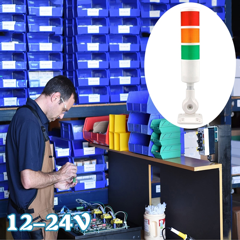LED Column Tower Lamp Industrial Signal Warning Lights 12V 24V 3-Layer ...