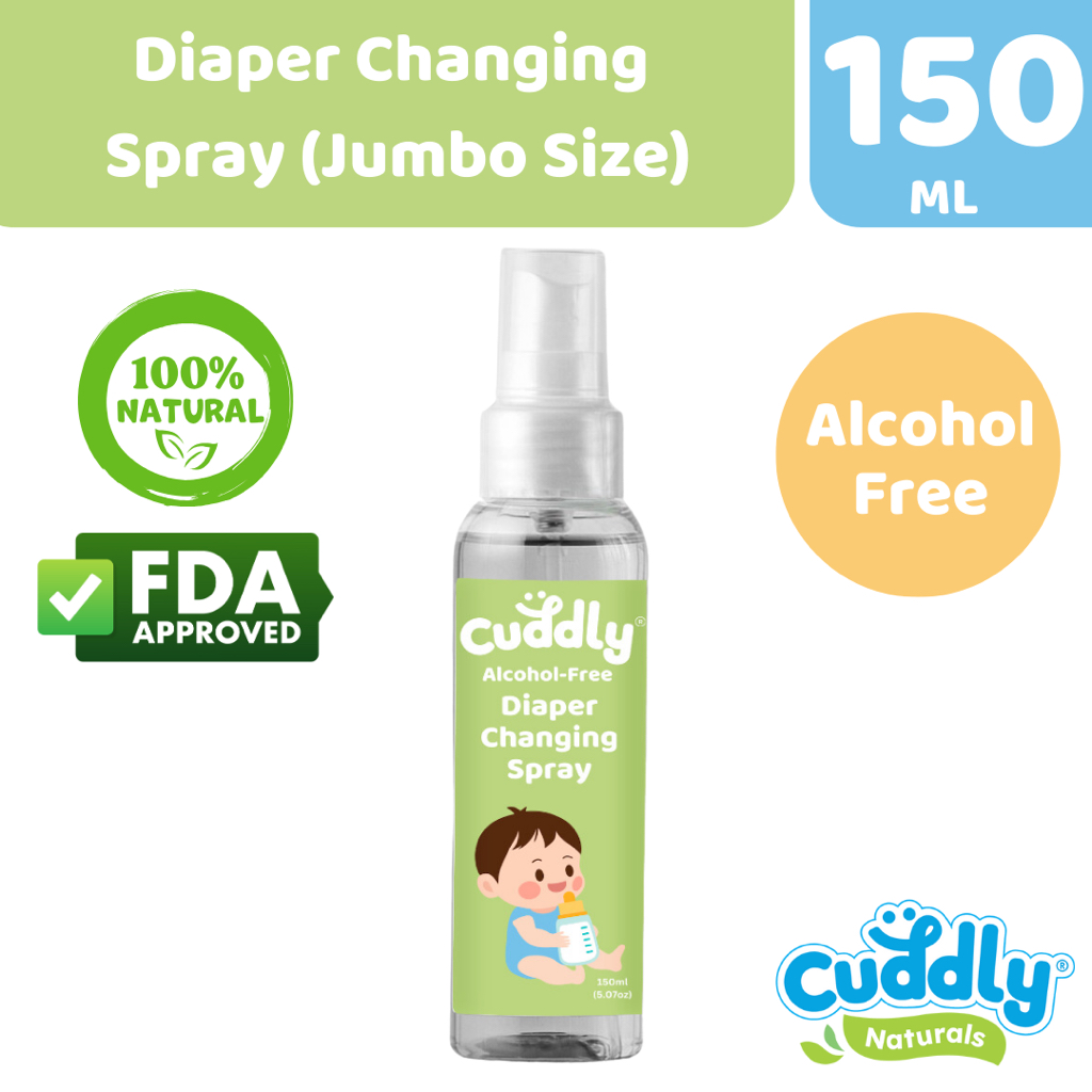 Cuddly Diaper Changing Spray (150ml) Alcohol Free with Witch Hazel and ...