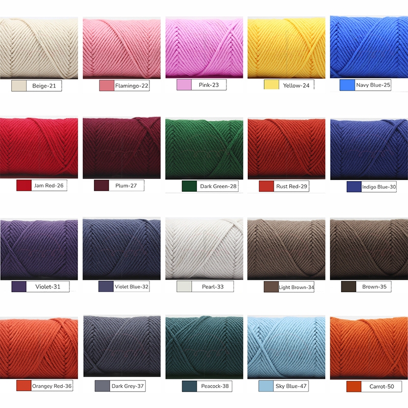 8 Plys 100g Milk Cotton Yarn Wool Thread for Knitting Scarf Handmade ...