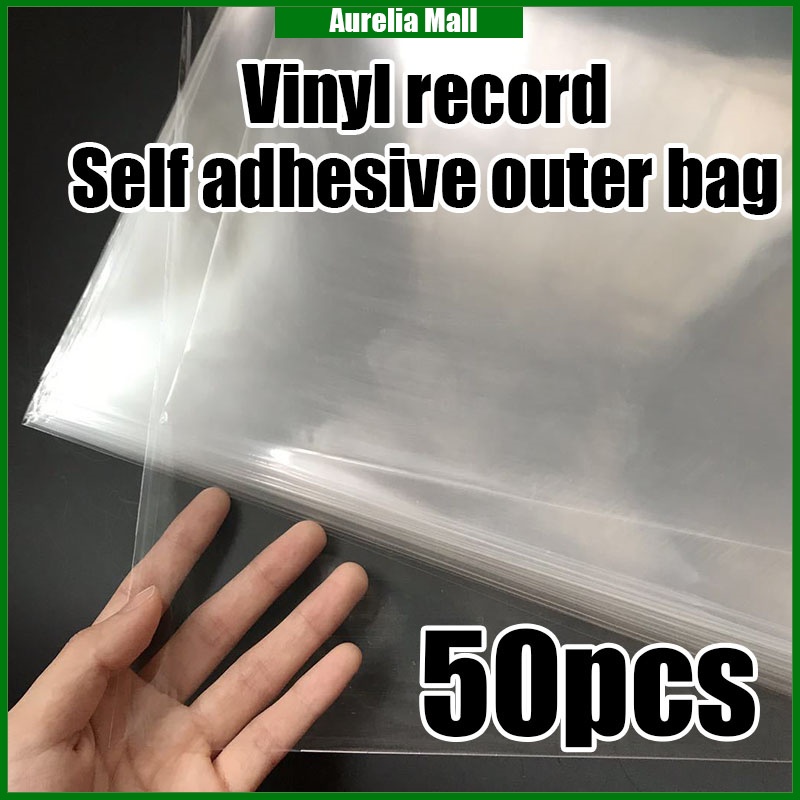 50PCS Vinyl Record Anti-static Protective Cover Resealable Outer ...
