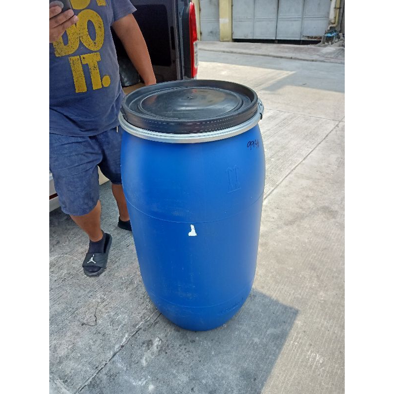 Empty Drum 170 Liters open top w/metal ring almost new once use only ...