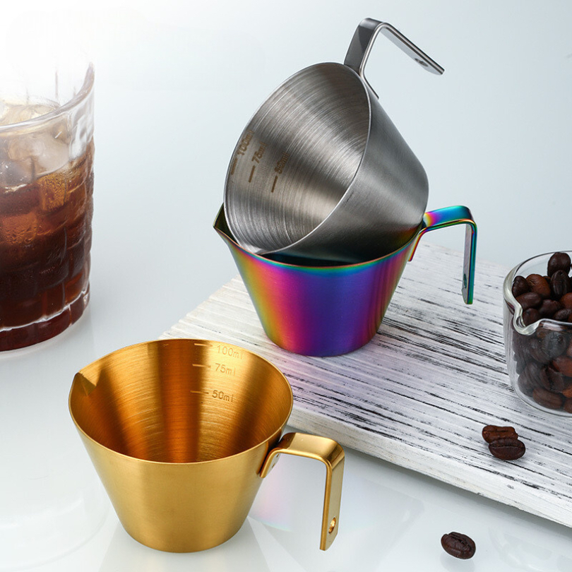 Stainless Steel Elegant Coffee Espresso Extraction Cup with Measurement ...