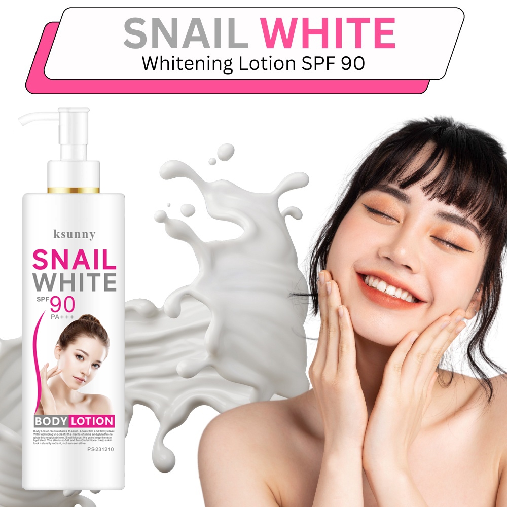KSUNNY 500ML Snail White SPF 90 PA+++ Body Lotion 500ML Collagen ...