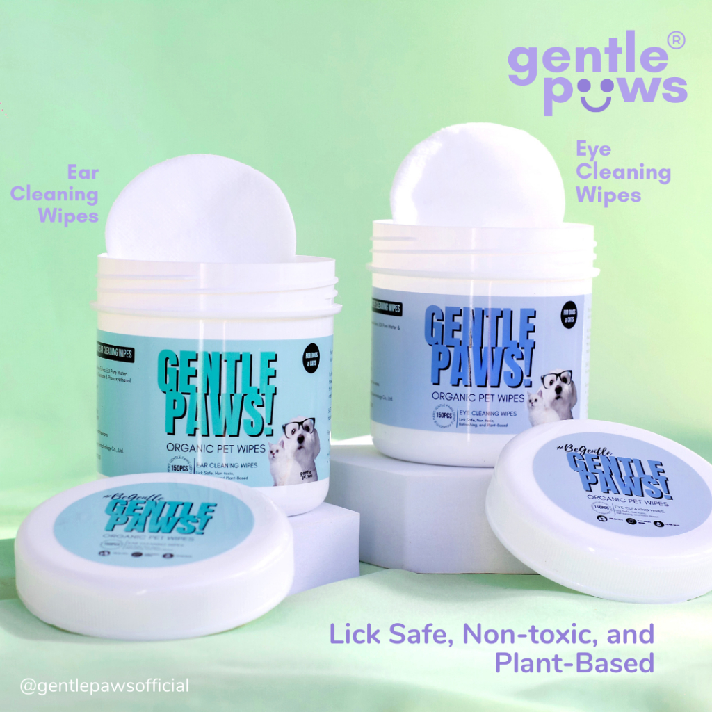 Dog and Cat Ear & Eye Wipes - Gentle Paws' Plant-Based, Organic Wipes (150 pcs) | Shopee Philippines