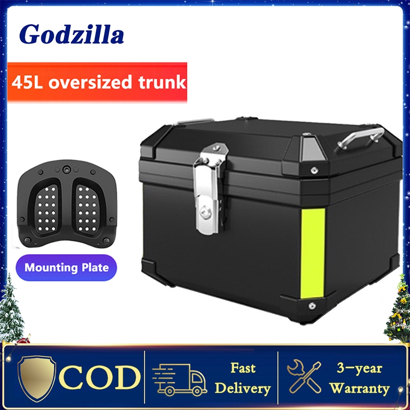 【57L】Alloy top box motorcycle trunk aluminum top trunk 45L liters Heavy ...