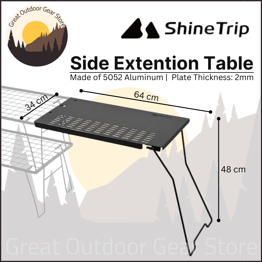 ShineTrip Outdoor Camping Side Extension Table Plate Foldable Plate ...