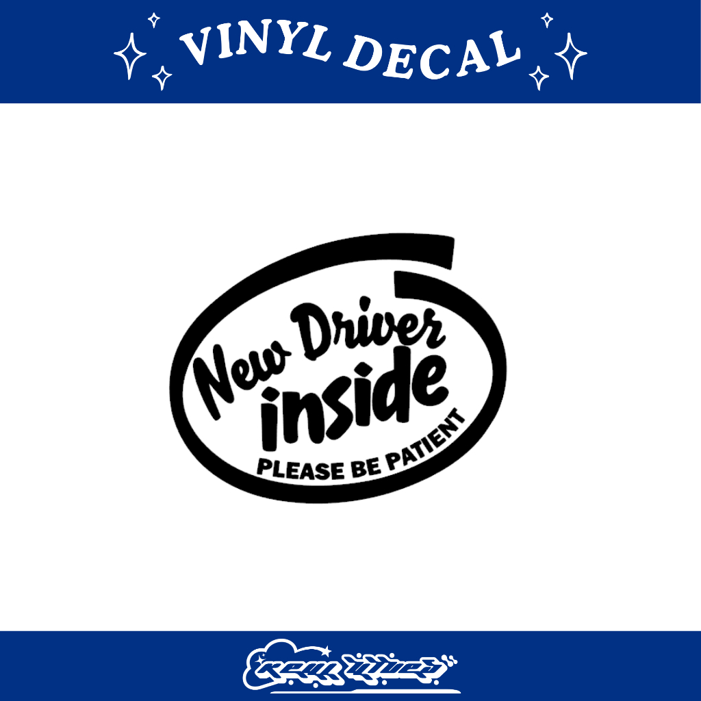 New Driver Inside logo vinyl stickers brand laptop tumbler vinyl decals ...