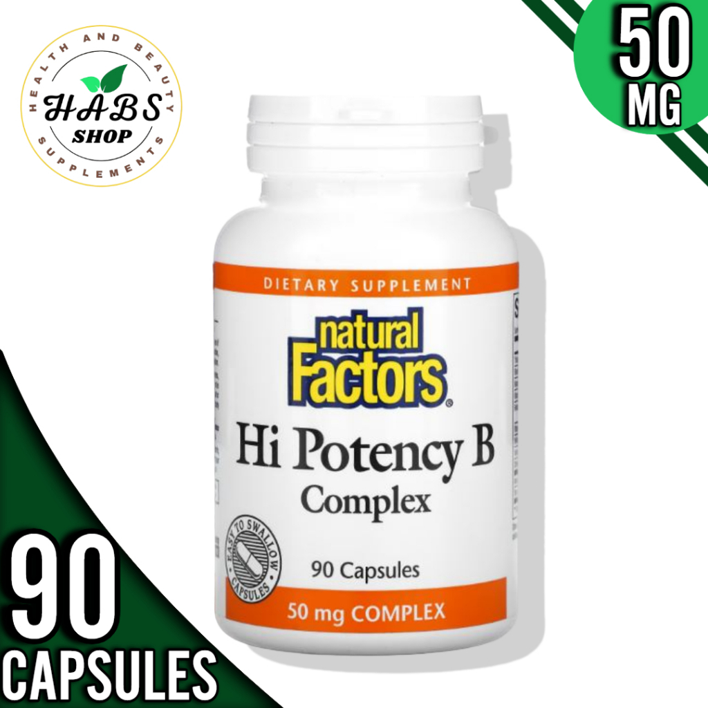 Natural Factors Hi Potency B Complex 90 Capsules OR 21st Century, B ...