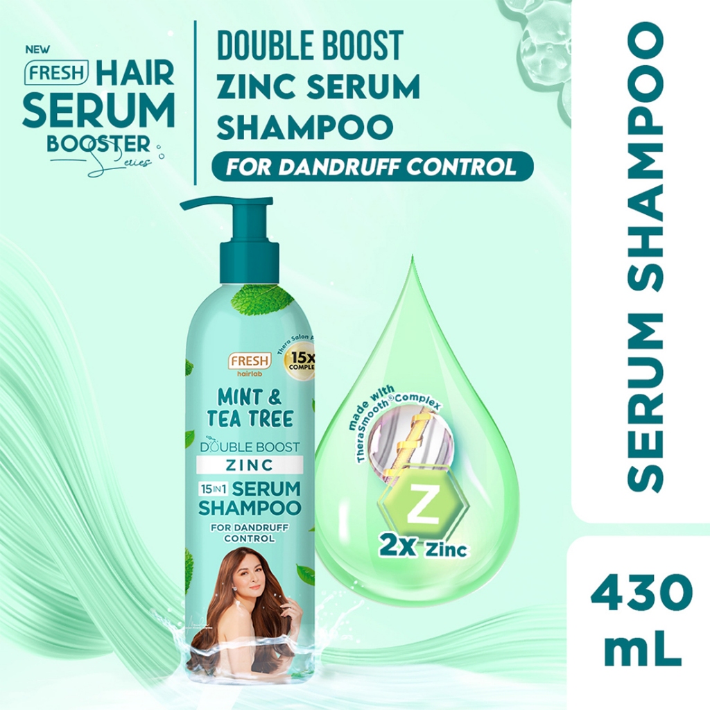 Fresh Hairlab Mint and Tea Tree Double Boost Zinc 15 in 1 Serum Shampoo ...