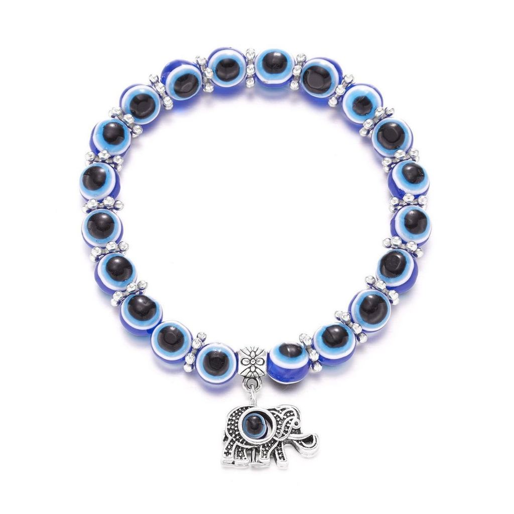 Evil Eye Hamsa Blue Hand of Fatima Turkish Lucky Evil Eye Bracelet for ...