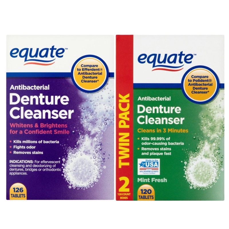 🇺🇸 EQUATE ANTIBACTERIAL DENTURE CLEANSER (6pcs) | Shopee Philippines