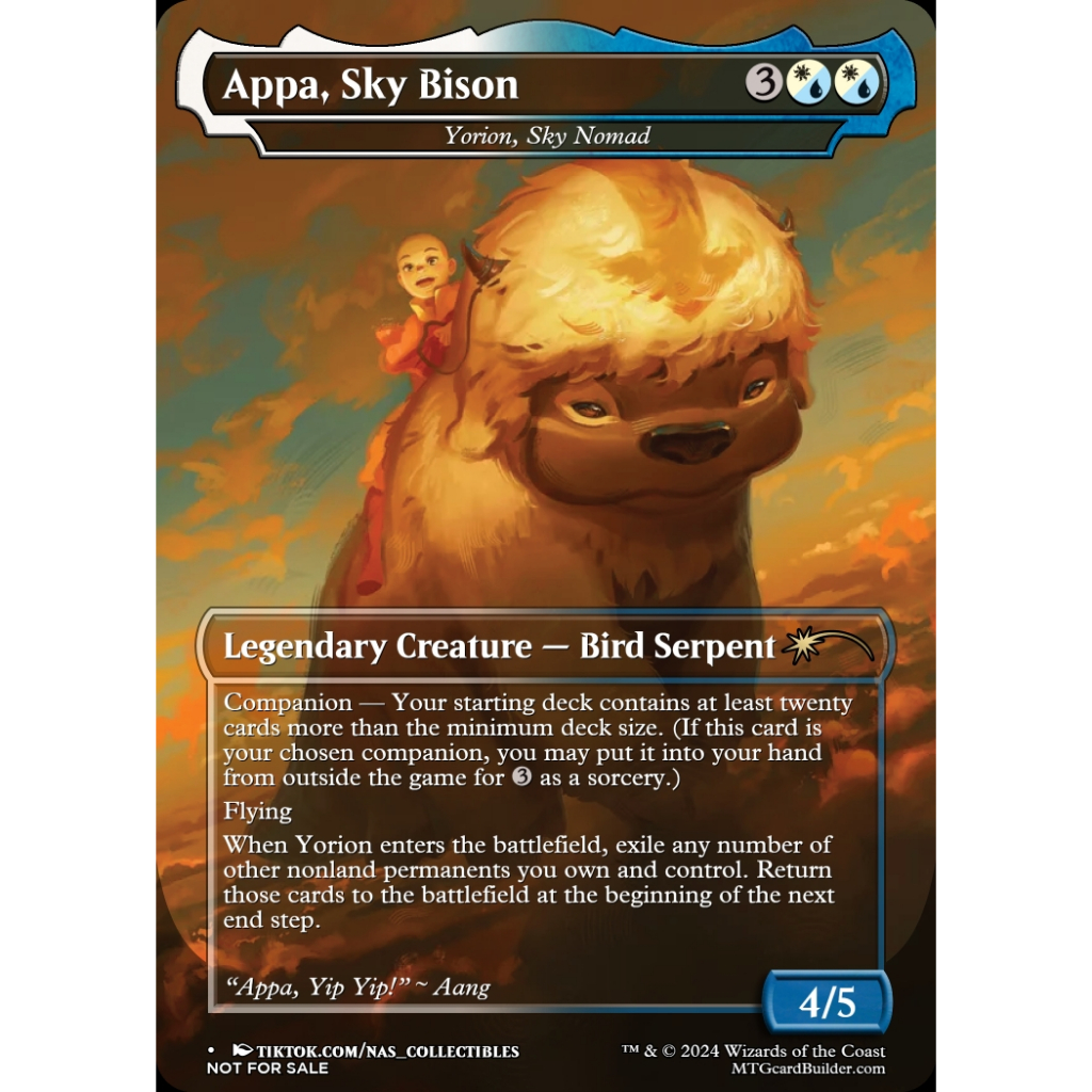 App Sky Bison ALT ART Custom MTG Token Foil, Glossy, 3D, Glossy ...