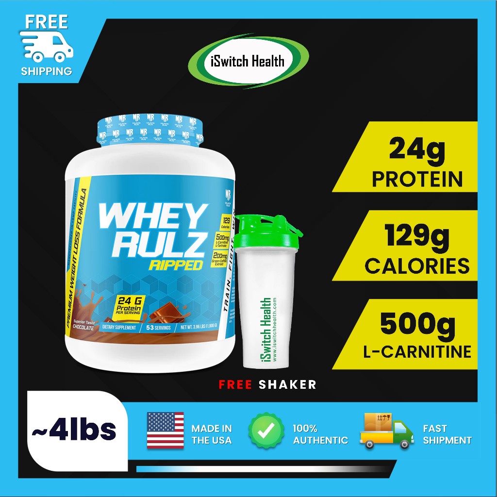 Muscle Rulz Whey Rulz RIPPED - 3.96lbs - Chocolate | Whey Protein ...