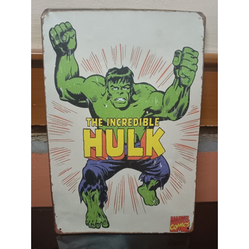 Incredible Hulk Super Hero Retro Movie Film Comic Cover Tin Sign Metal ...